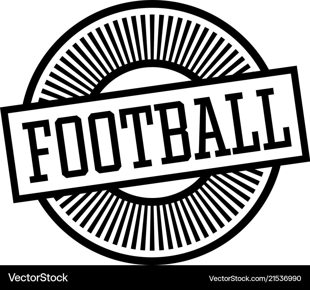 Football stamp label Royalty Free Vector Image