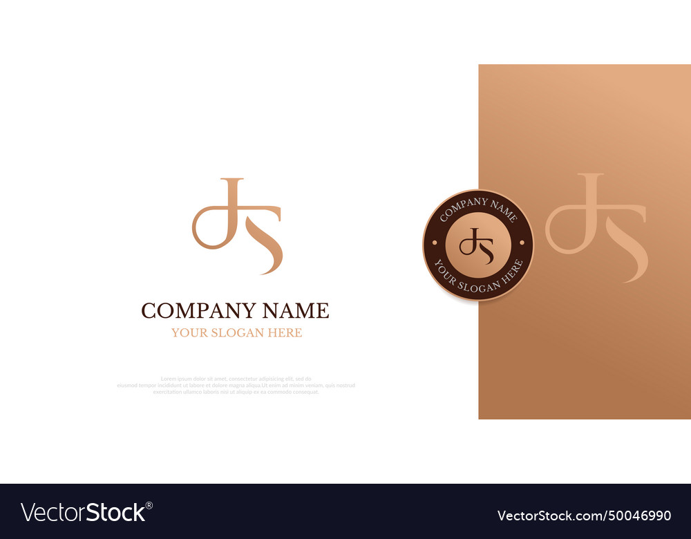 Initial js logo design Royalty Free Vector Image