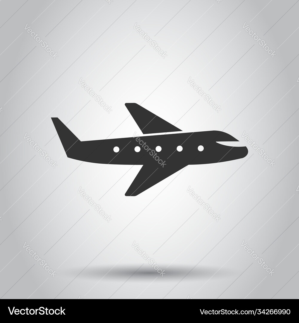 Plane icon in flat style airplane on white Vector Image