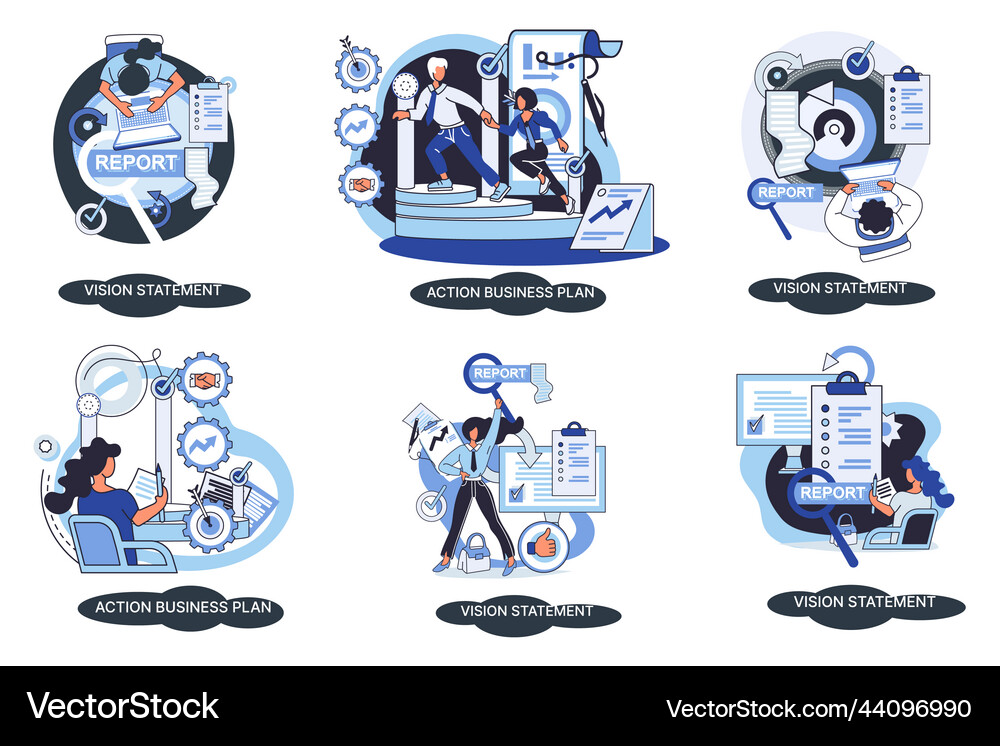 Strategic business planning automation process Vector Image