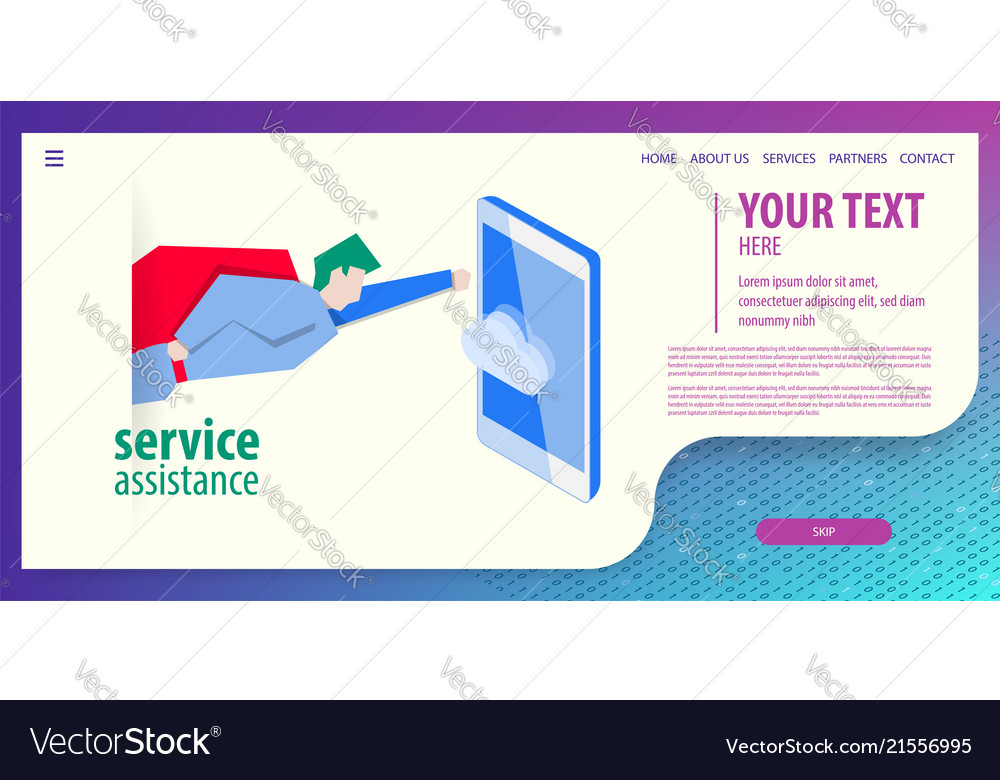 Data connection isometric technology Royalty Free Vector