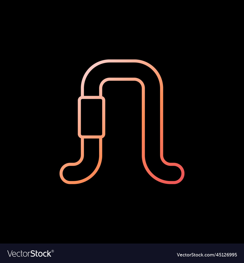 Earthworm outline concept colorful icon worm Vector Image Earthworm outline concept colorful icon worm Vector Image