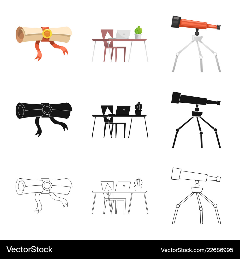 Isolated object of education and learning logo Vector Image