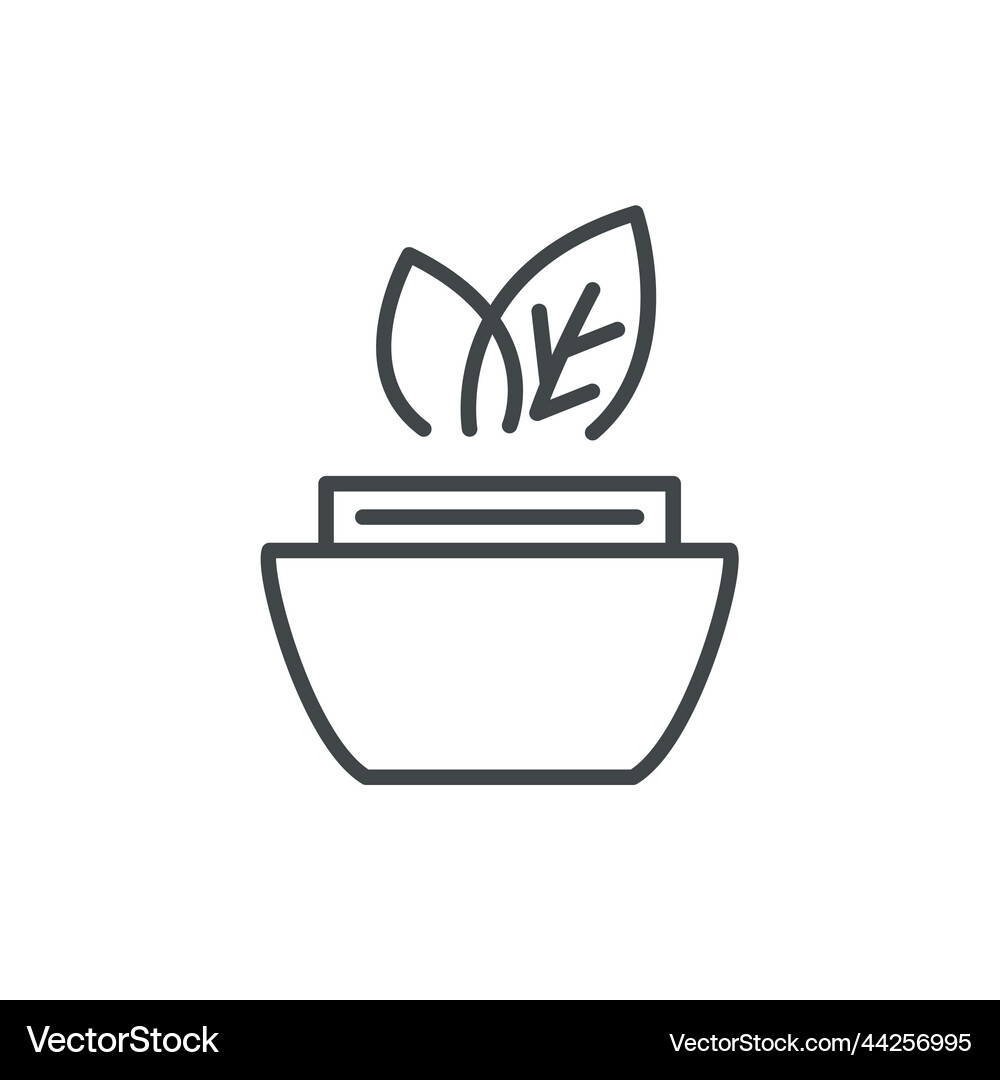Natural organic cosmetics icon open cream jar Vector Image