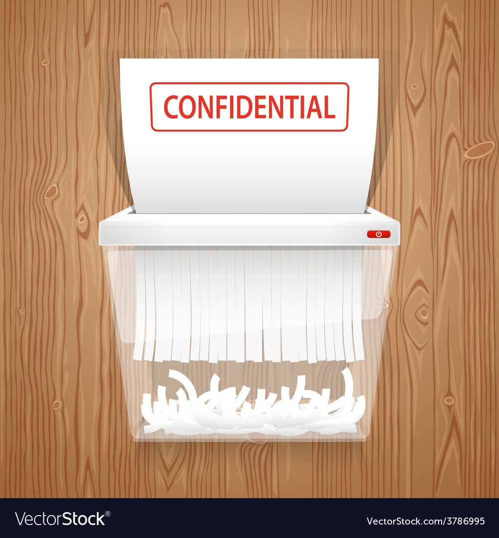 Shredding documents for security Royalty Free Vector Image
