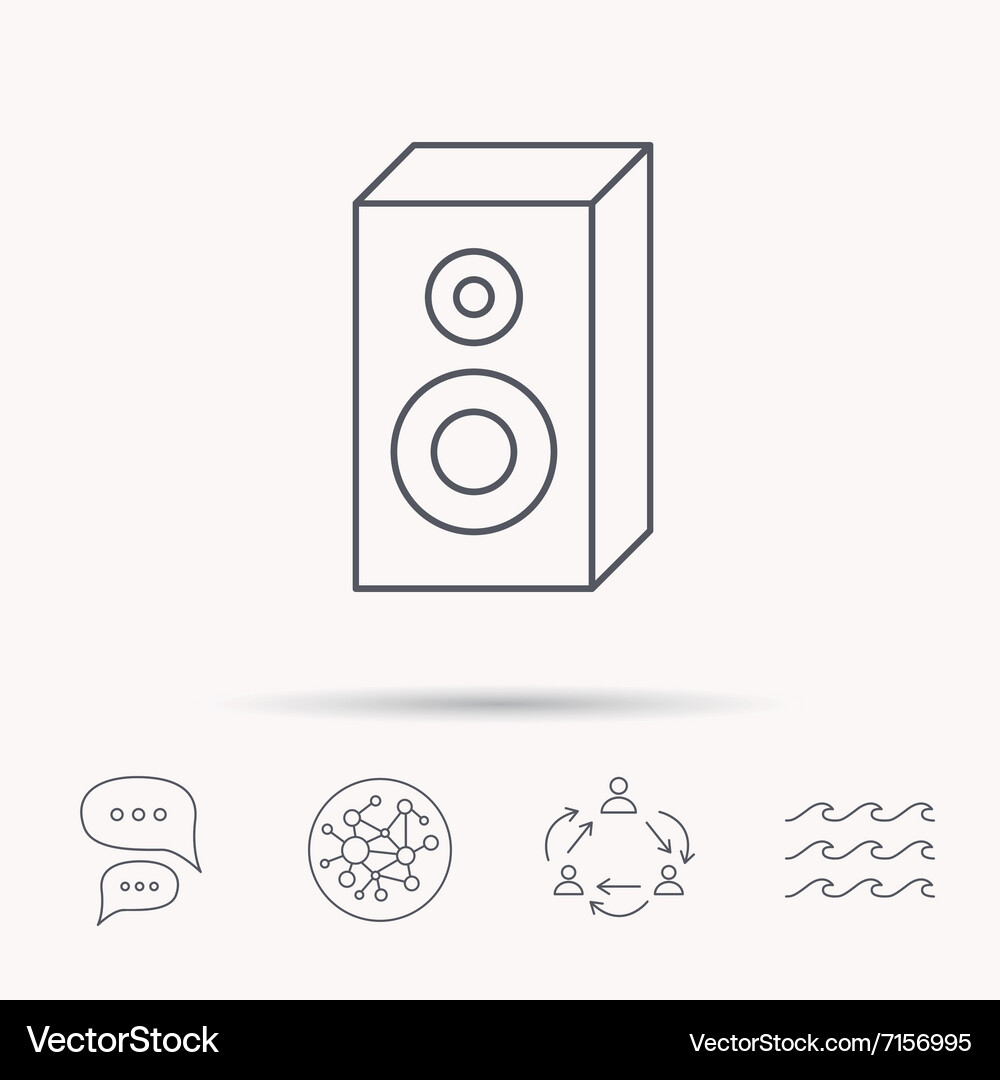 Sound icon musical speaker sign Royalty Free Vector Image