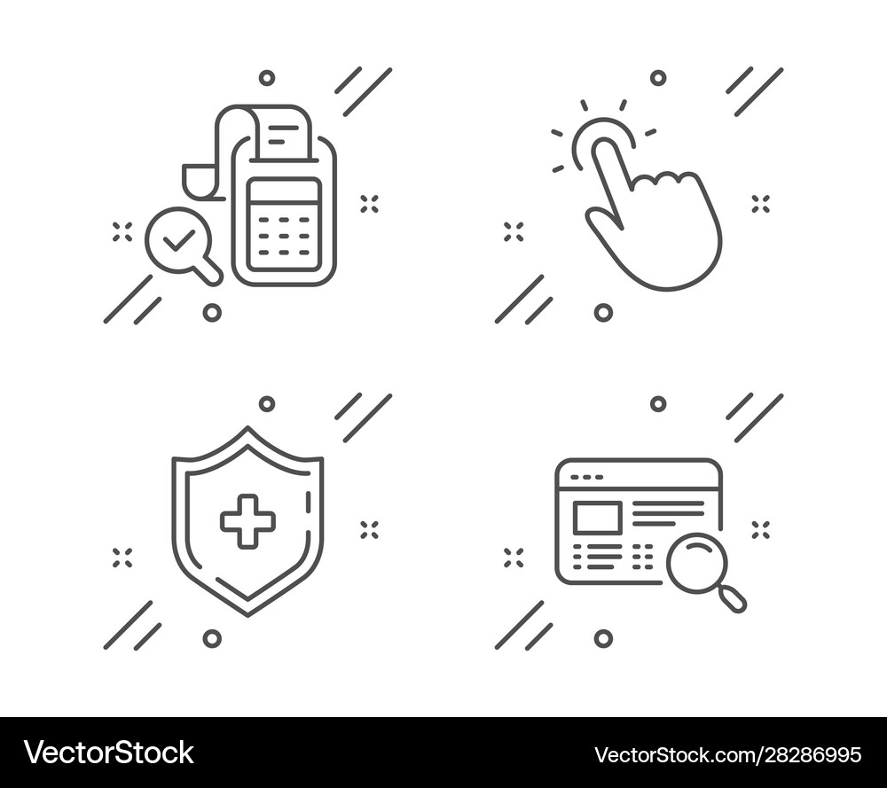 Touchpoint bill accounting and medical shield Vector Image
