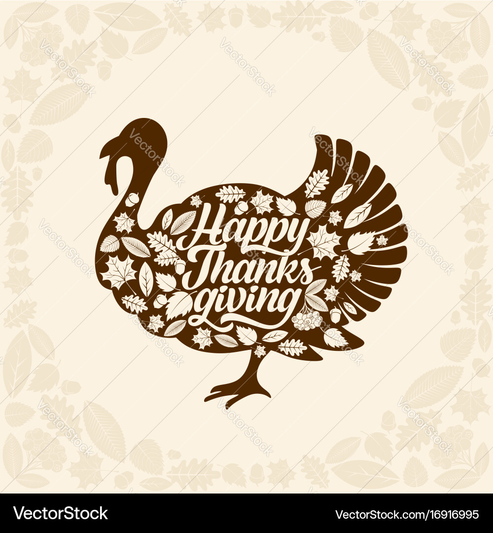 Typography of thanksgiving Royalty Free Vector Image