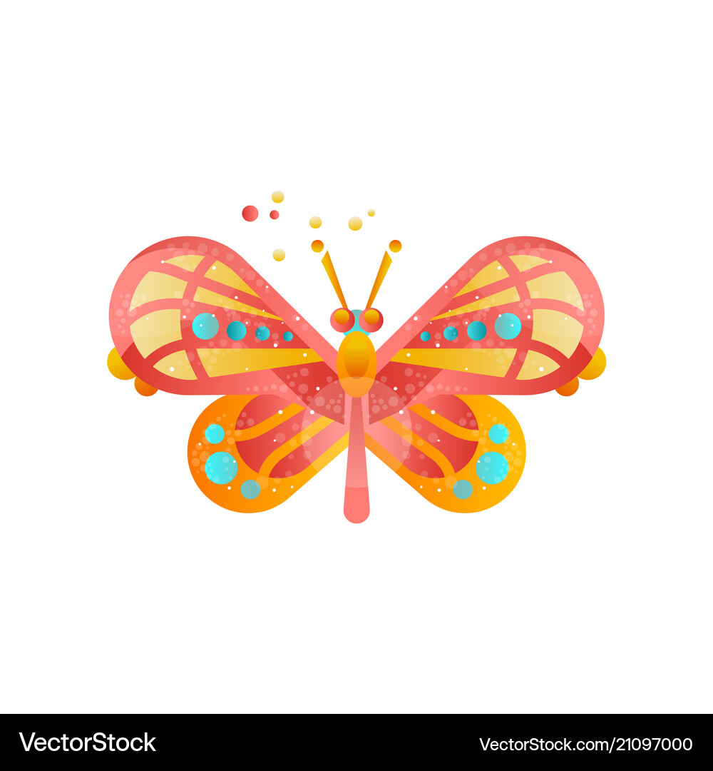 Beautiful colorful butterfly insect Royalty Free Vector