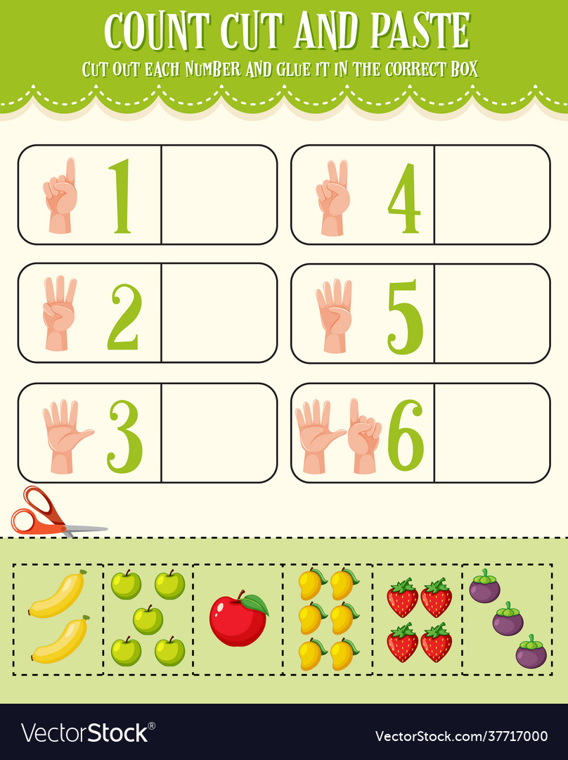 Cut And Paste Math Worksheets For Kindergarten Pin On School Stuff