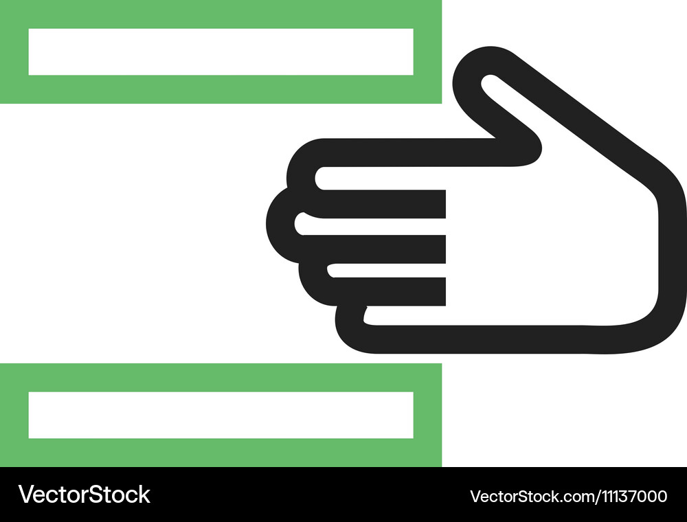 Danger of Hand Press Royalty Free Vector Image