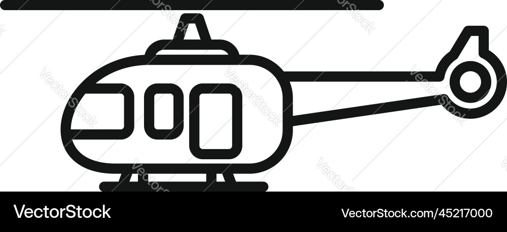 Emergency helicopter icon outline air Royalty Free Vector