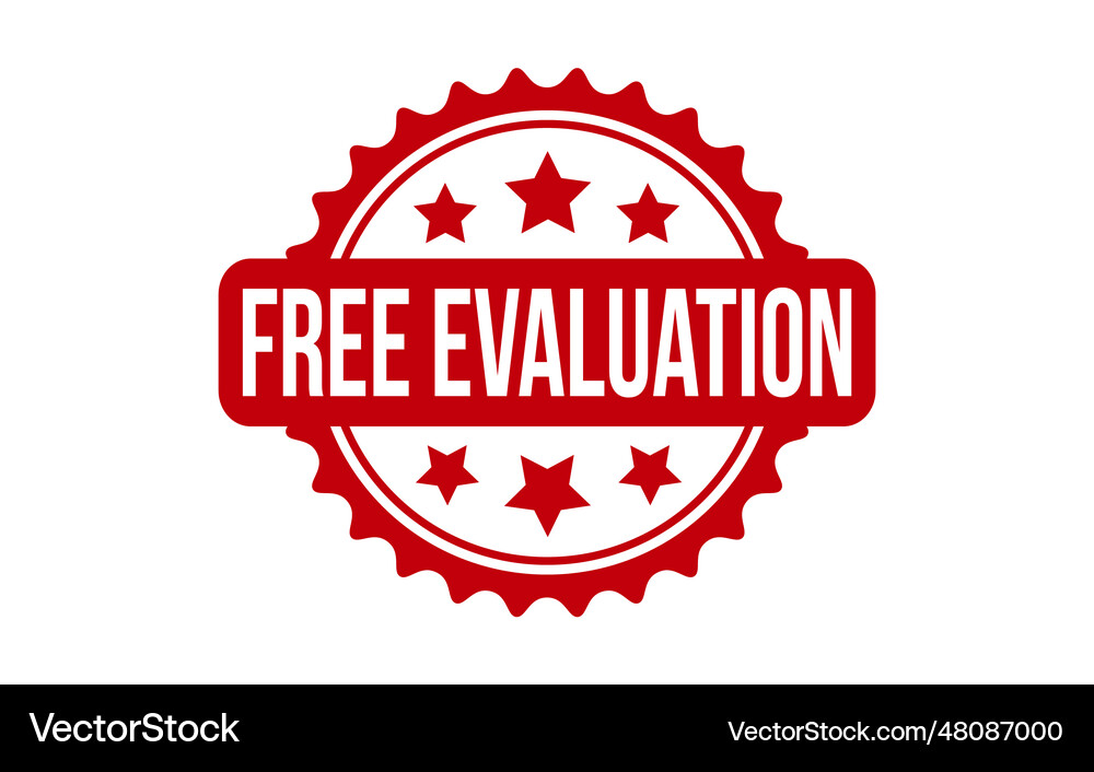 Free evaluation rubber grunge stamp seal Vector Image