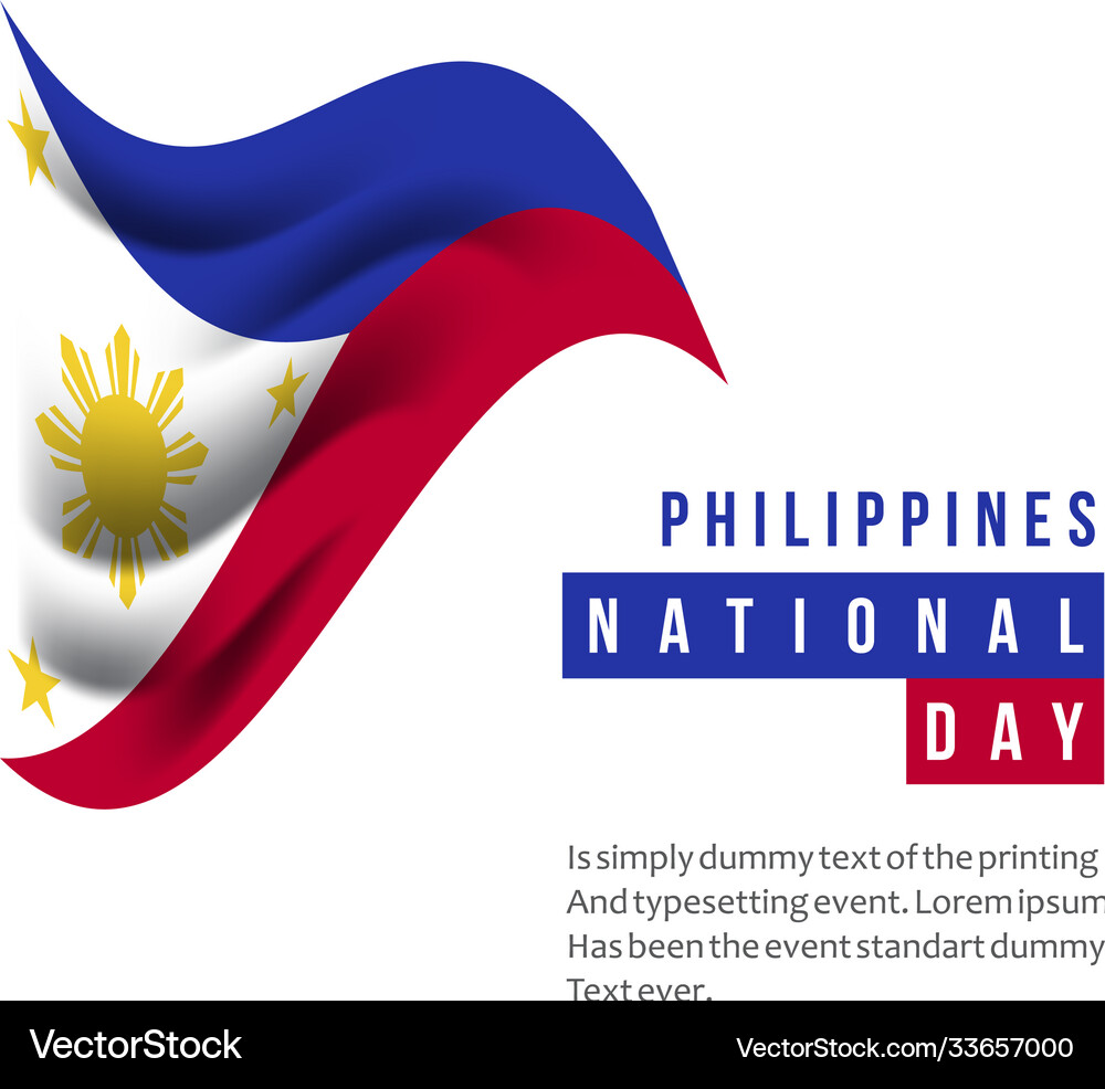 Philippines national day template design Vector Image