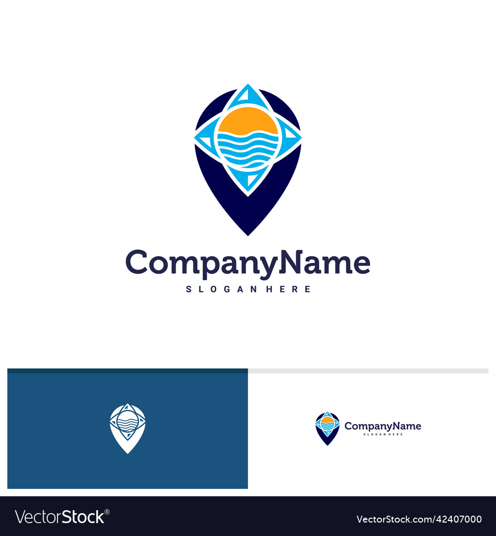Point explore logo template creative Royalty Free Vector