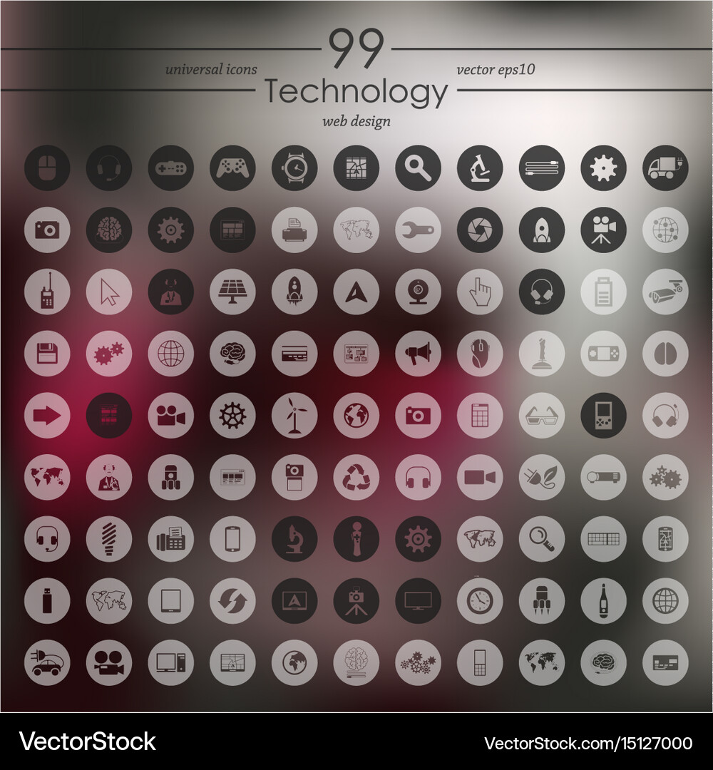Set of technology icons Royalty Free Vector Image