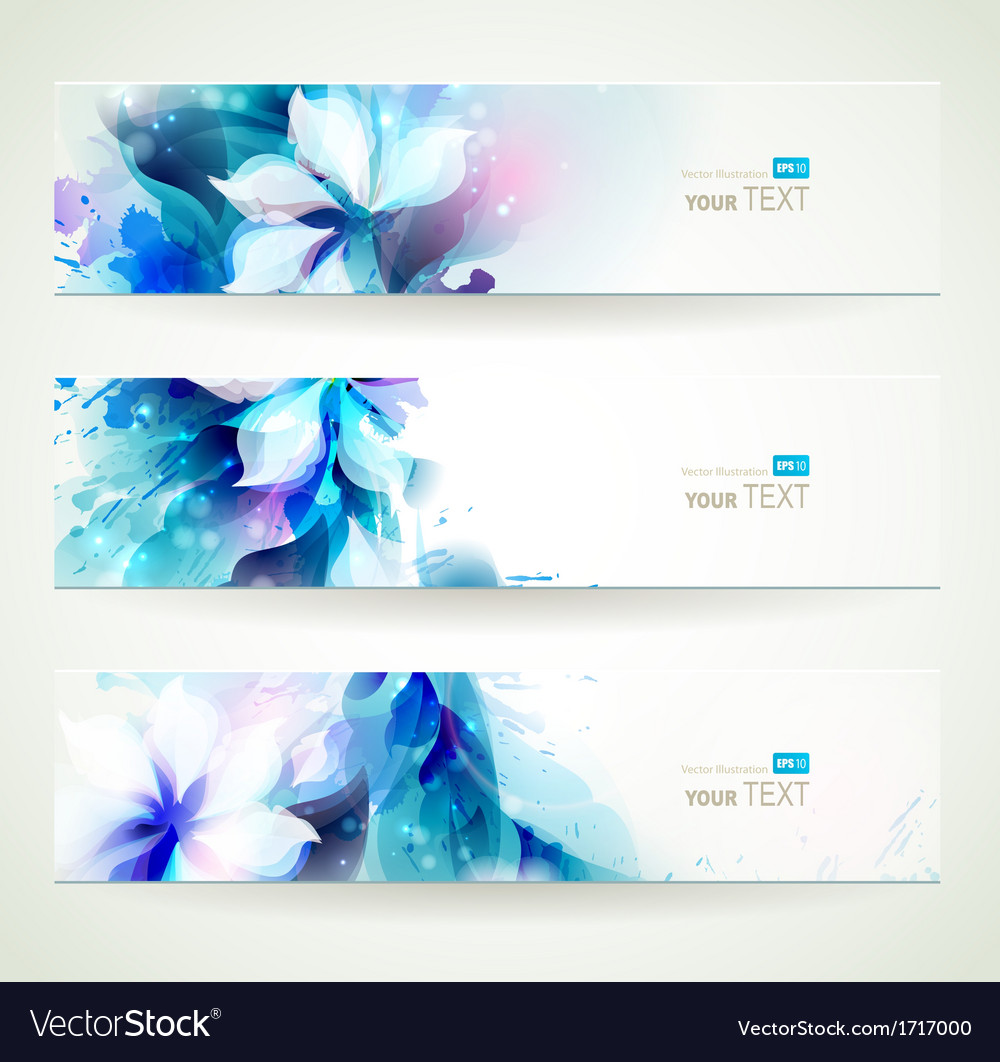 Three headers Royalty Free Vector Image - VectorStock