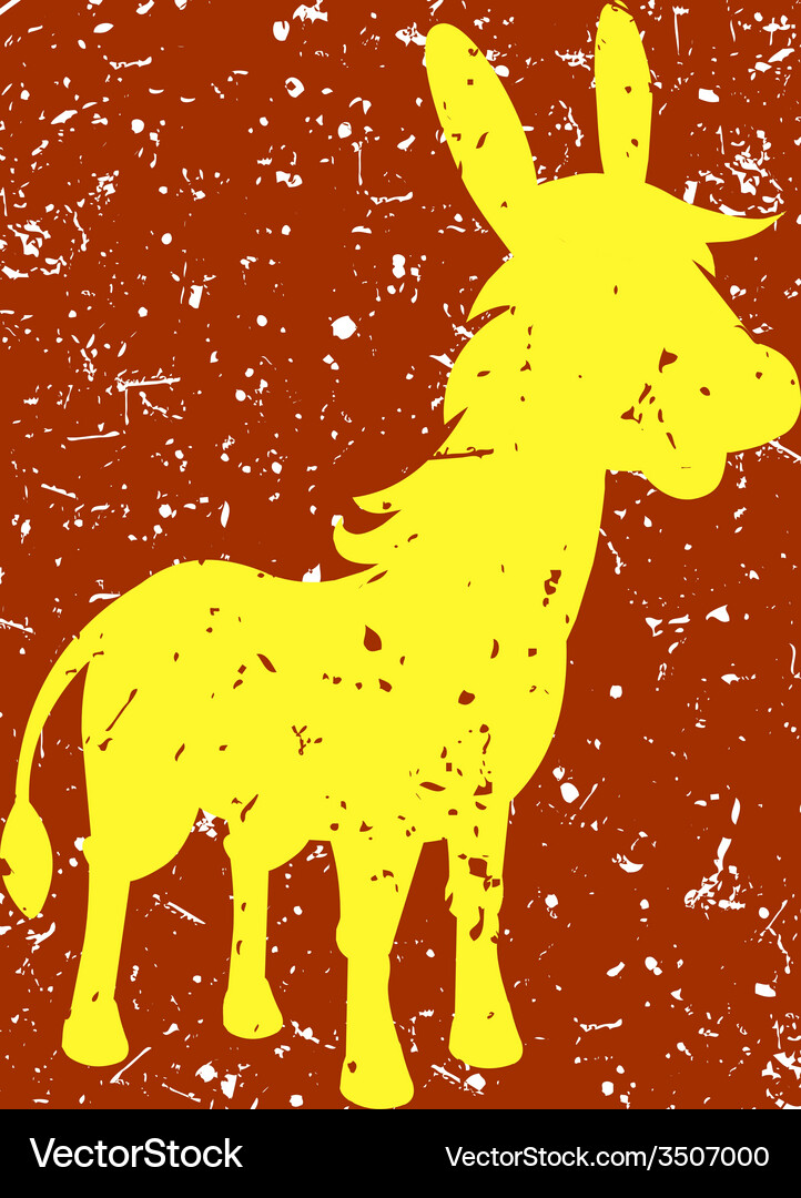 Vintage sign with donkey Royalty Free Vector Image