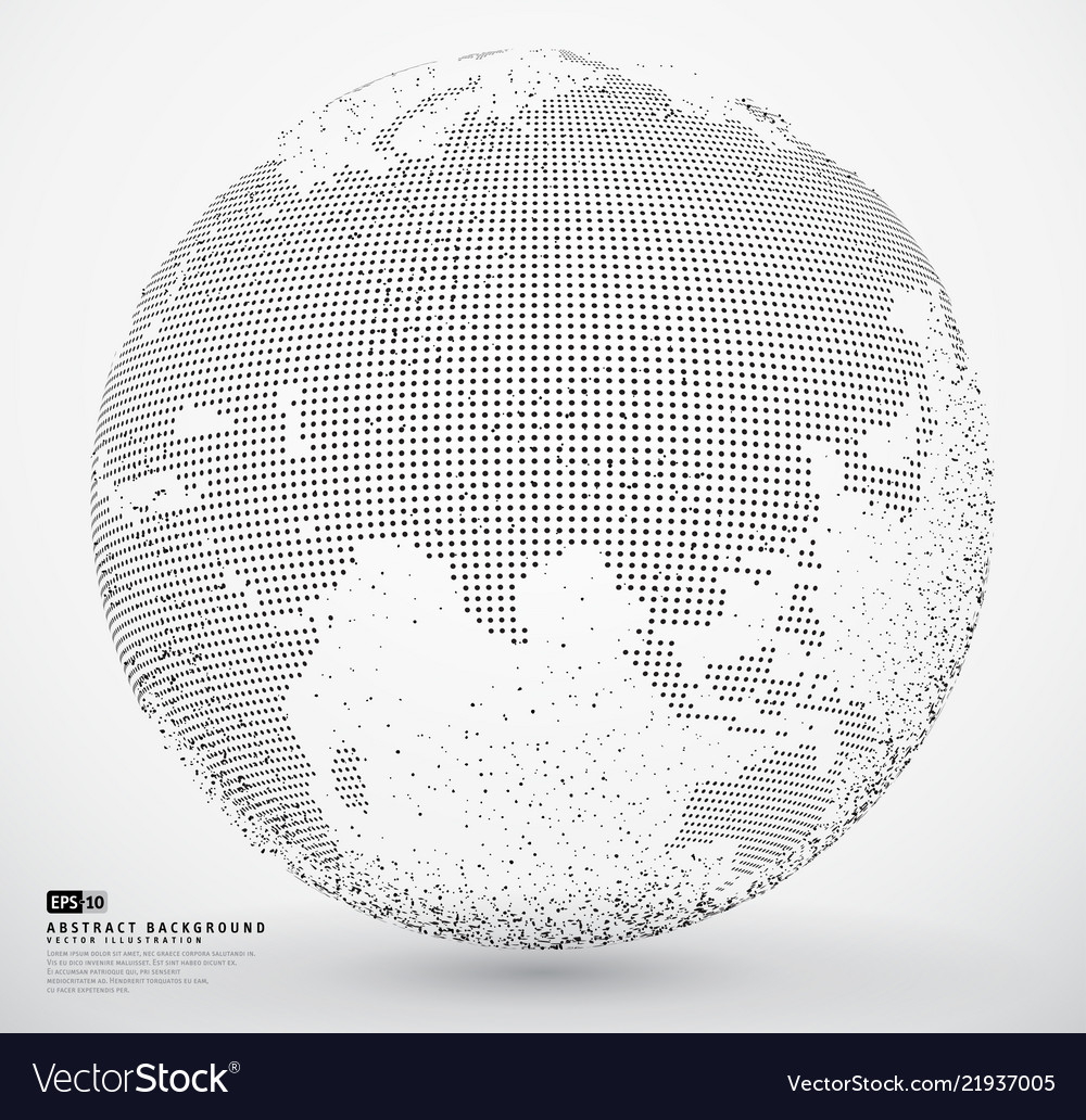 Abstract dotted globe earth Royalty Free Vector Image