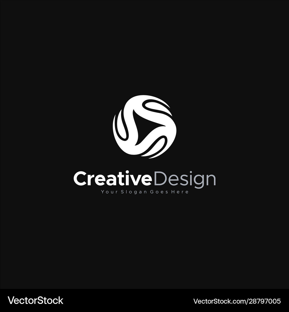 Abstract logo icon logo template design emblem Vector Image