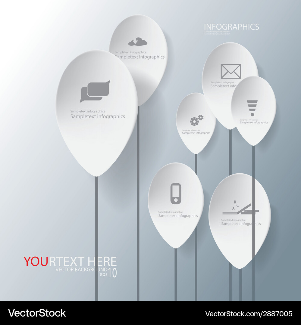 Balloons for abstract business infographic Vector Image