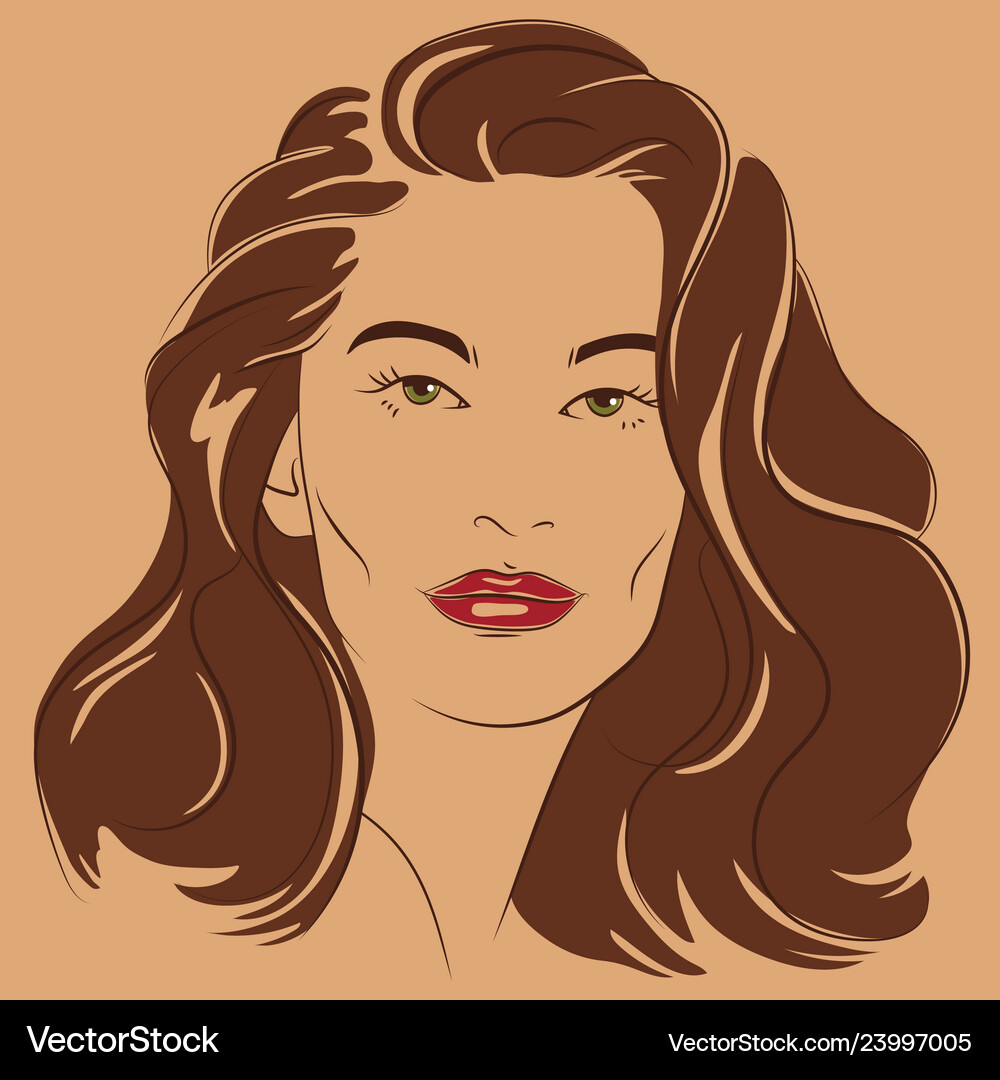 Beautiful woman face Royalty Free Vector Image