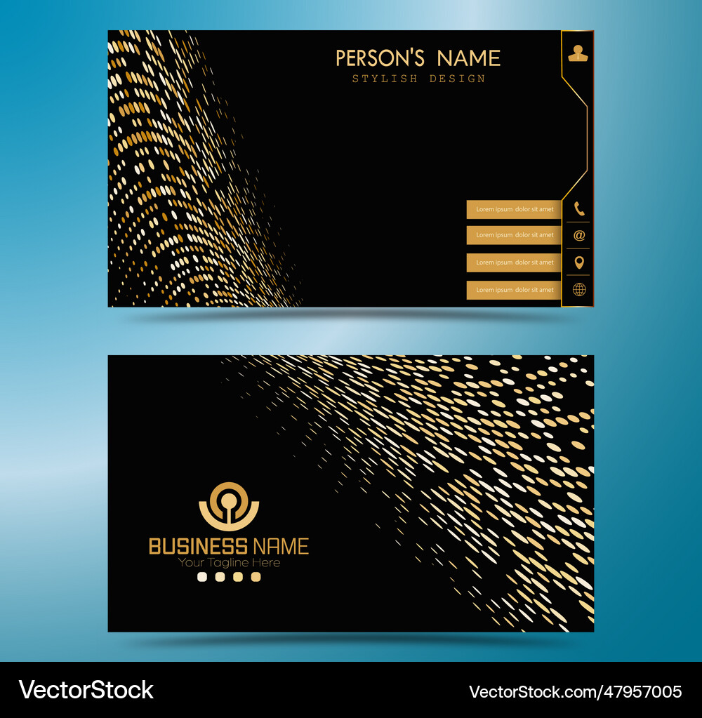 Business card double-sided card design Royalty Free Vector