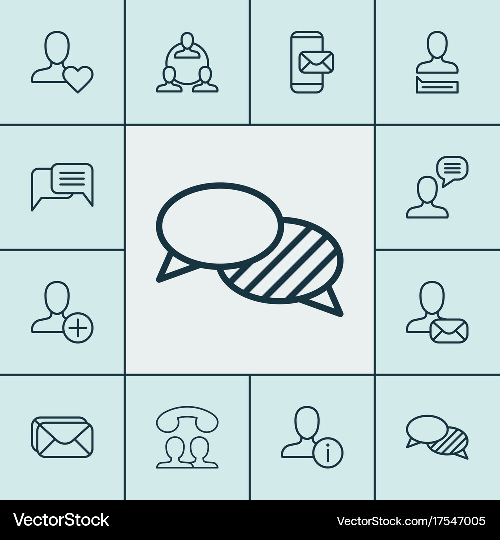 Communication icons set collection of call Vector Image