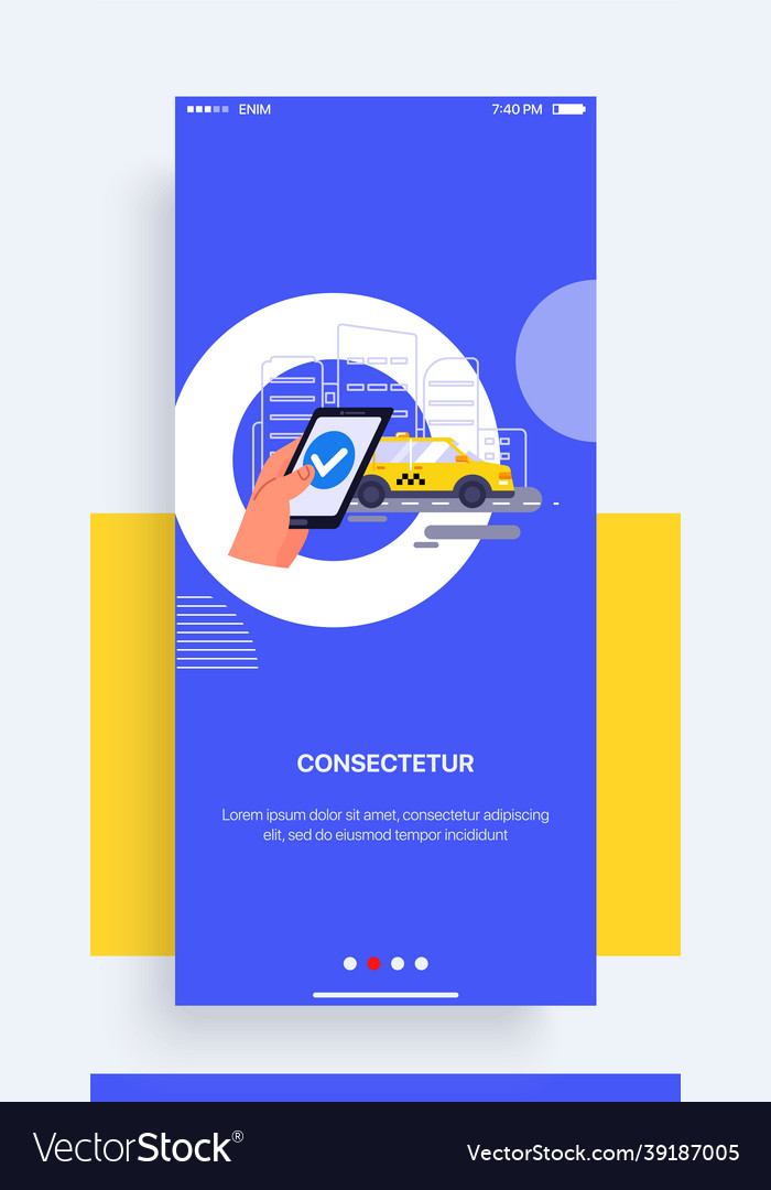 Design Of The Mobile Application Ui Ux Gui From Vector Image