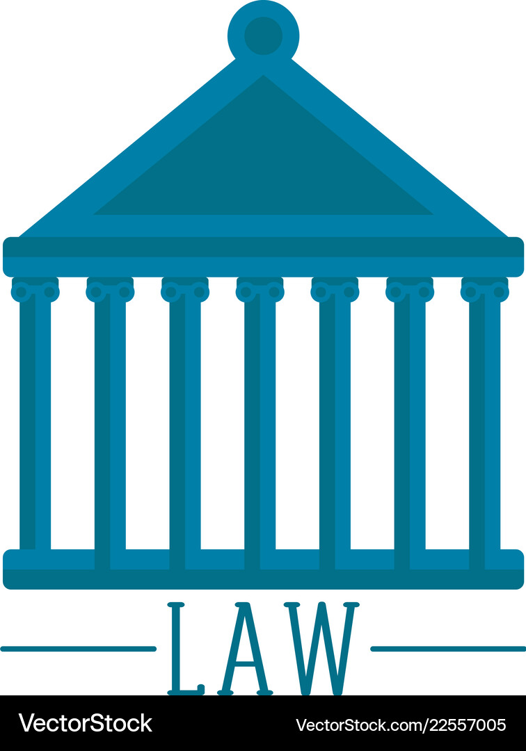 Isolated court building icon Royalty Free Vector Image