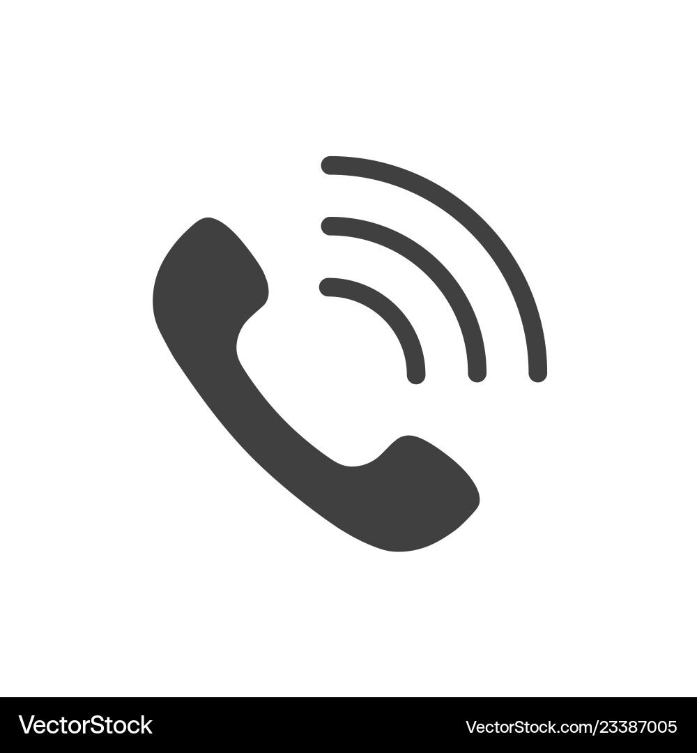 Phone icon in flat style isolated on white Vector Image