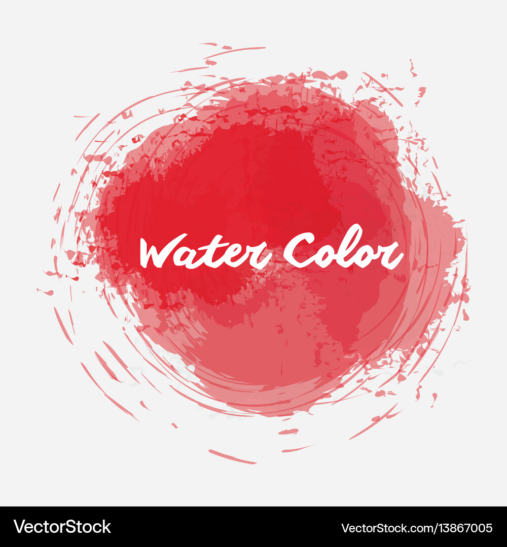 Red watercolor art paint Royalty Free Vector Image