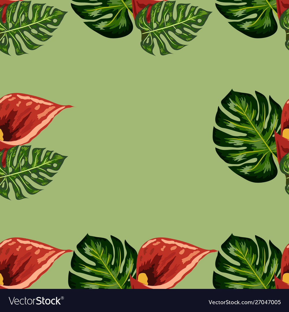 Seamless pattern with red forest wild calla Vector Image