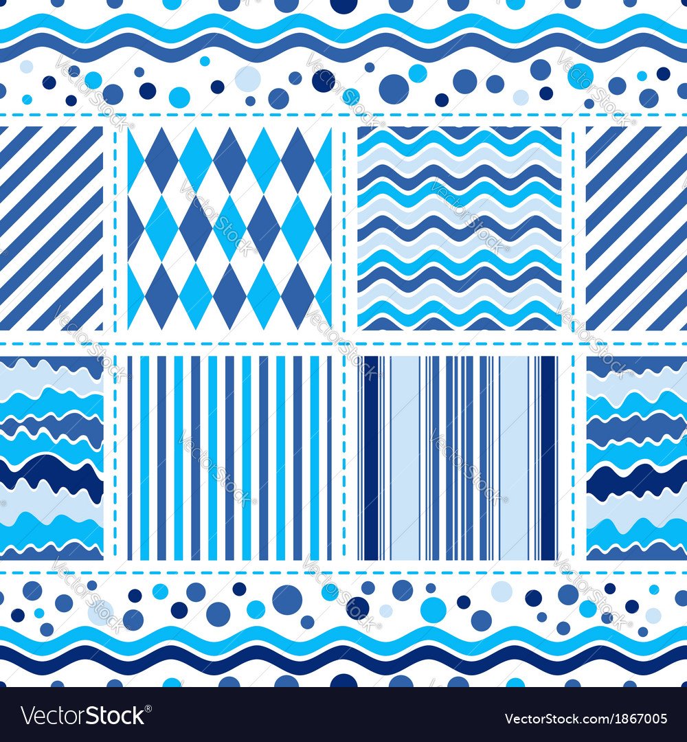 Seamless white-blue pattern Royalty Free Vector Image