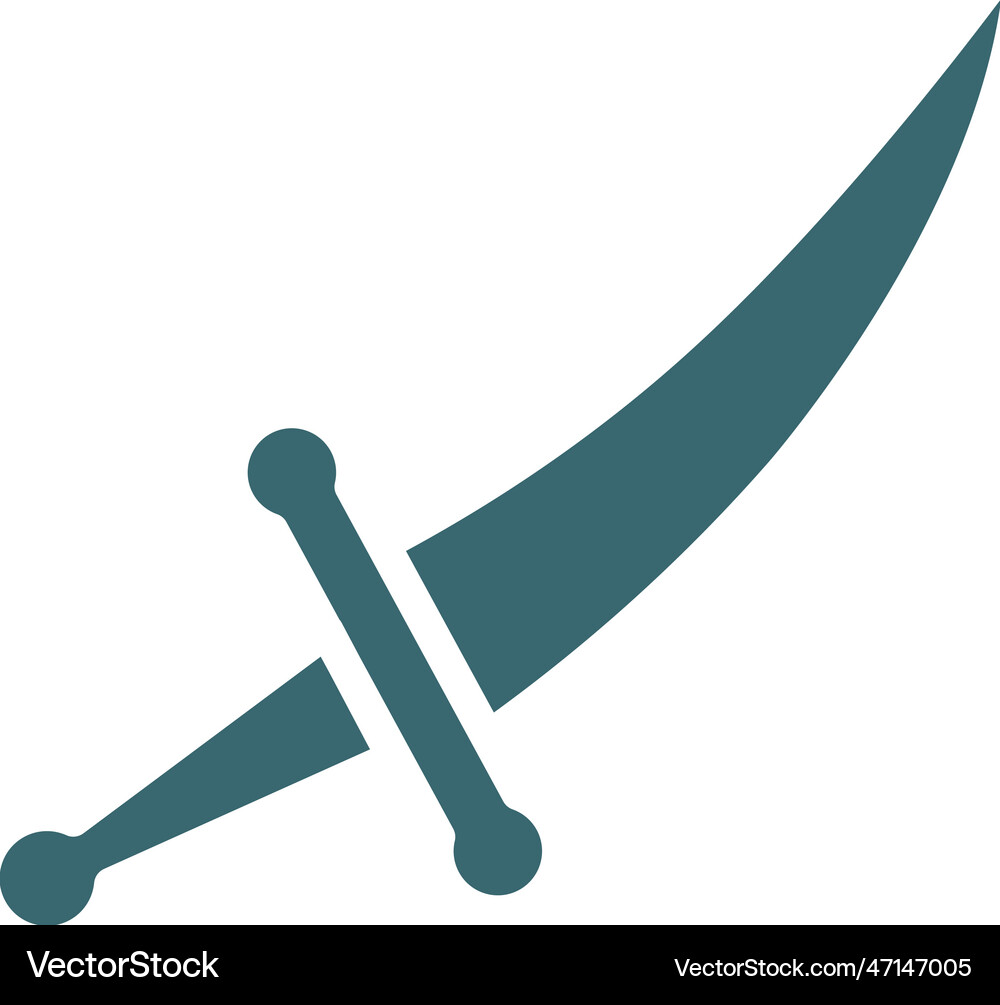 Sword icon filled sword icon from islamic and Vector Image