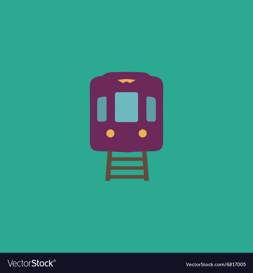 Train flat icon Royalty Free Vector Image - VectorStock