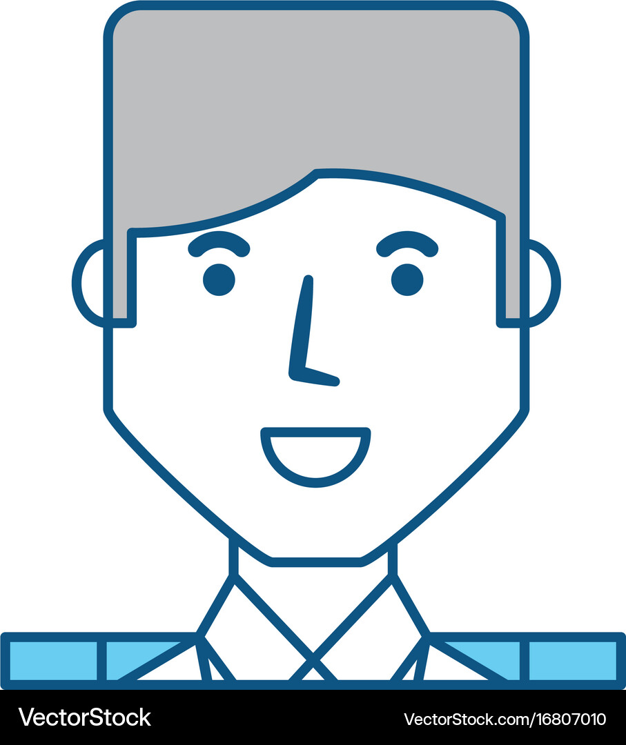 Businessman profile cartoon Royalty Free Vector Image