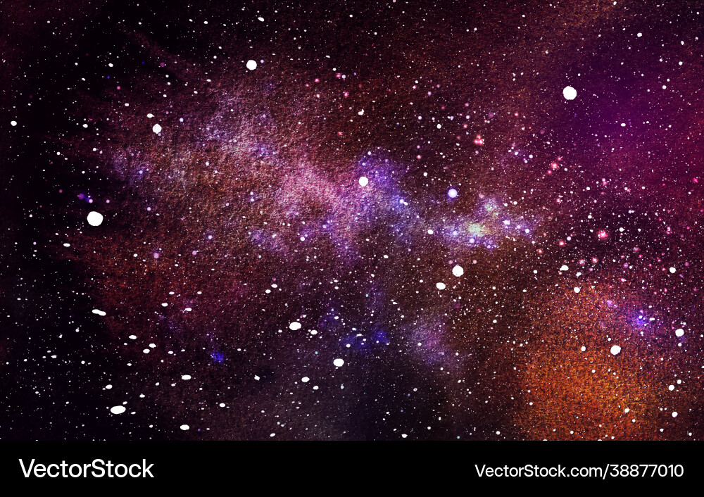 Cosmic beautiful colorful space background Vector Image