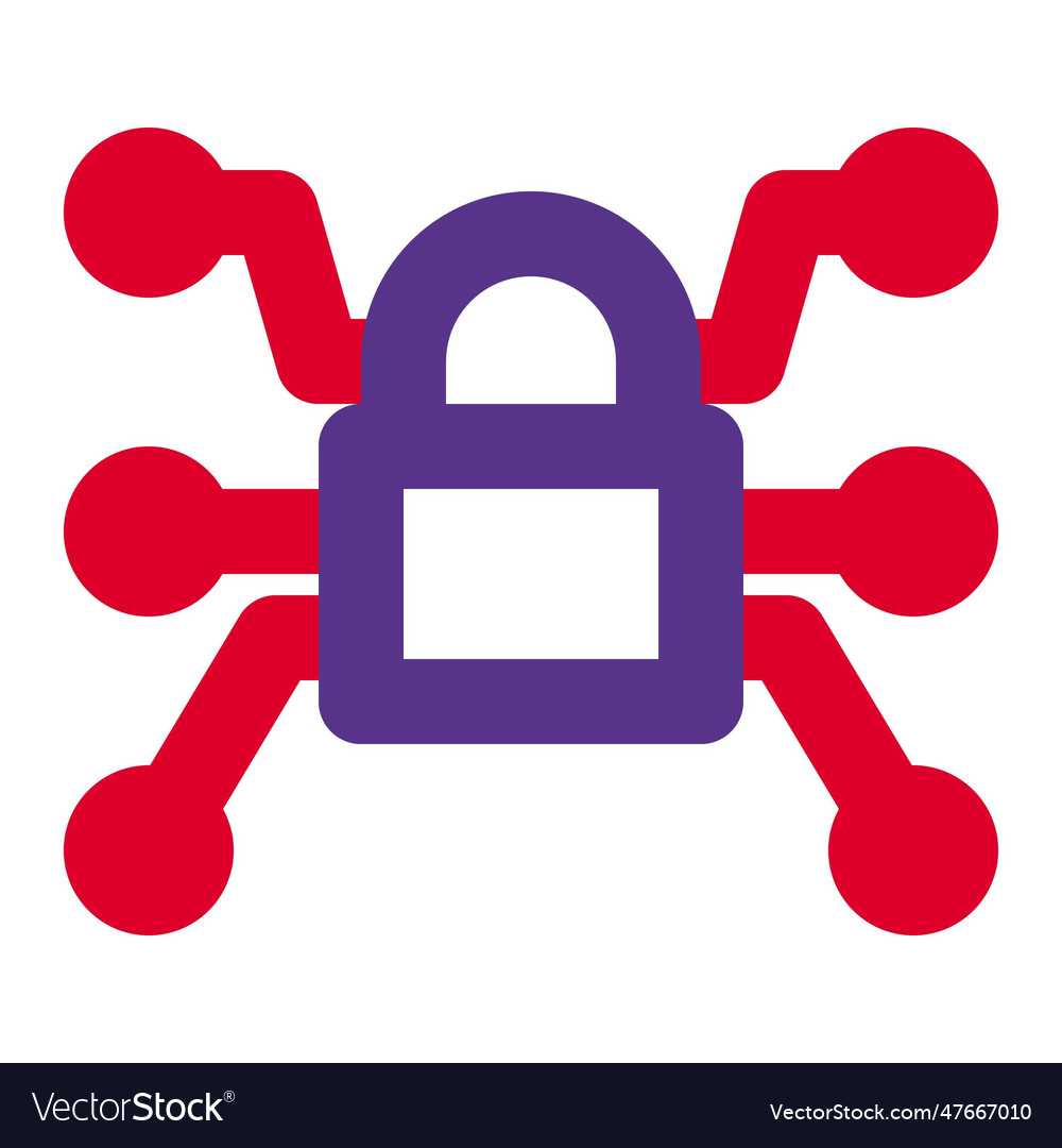 Electronic lock for increased system security Vector Image