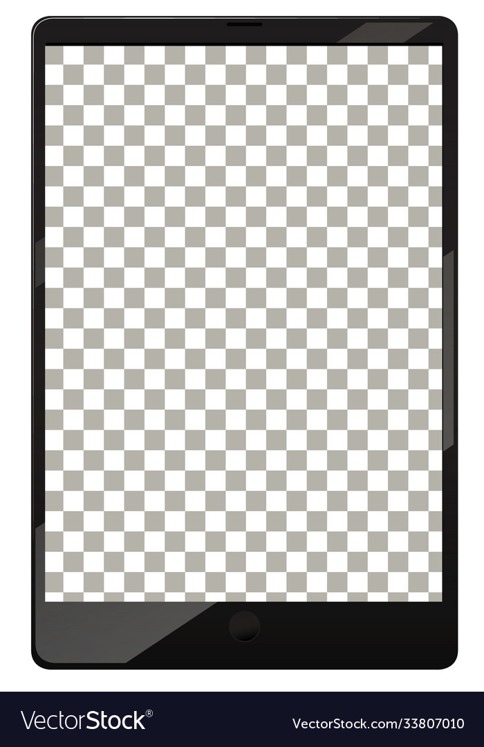 Empty tablet transparent background Royalty Free Vector