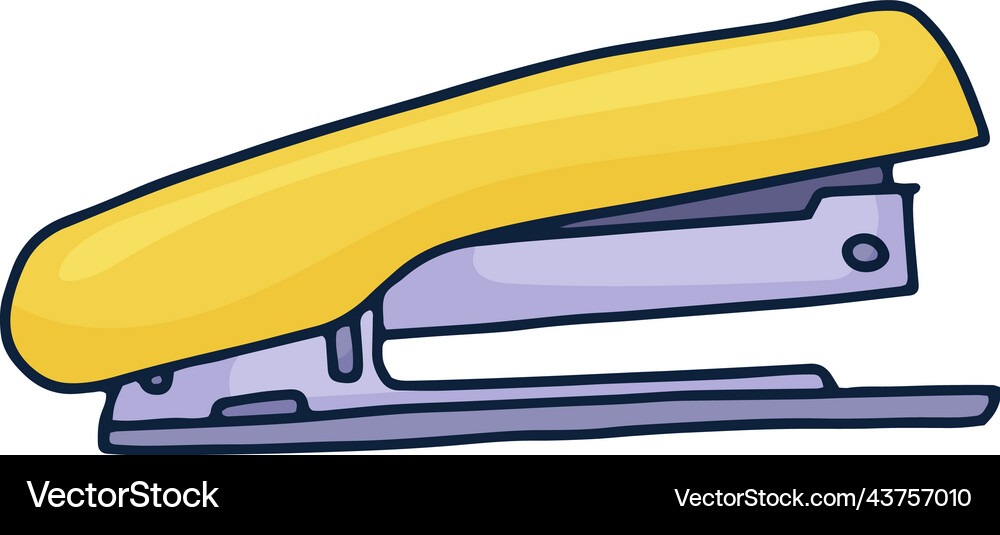 Handdrawn stapler doodle icon hand drawn sign Vector Image