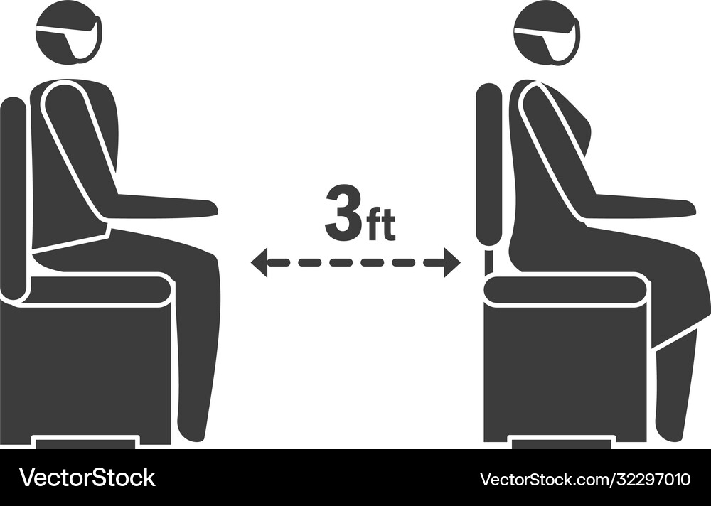 Keep your social distance risk infection Vector Image