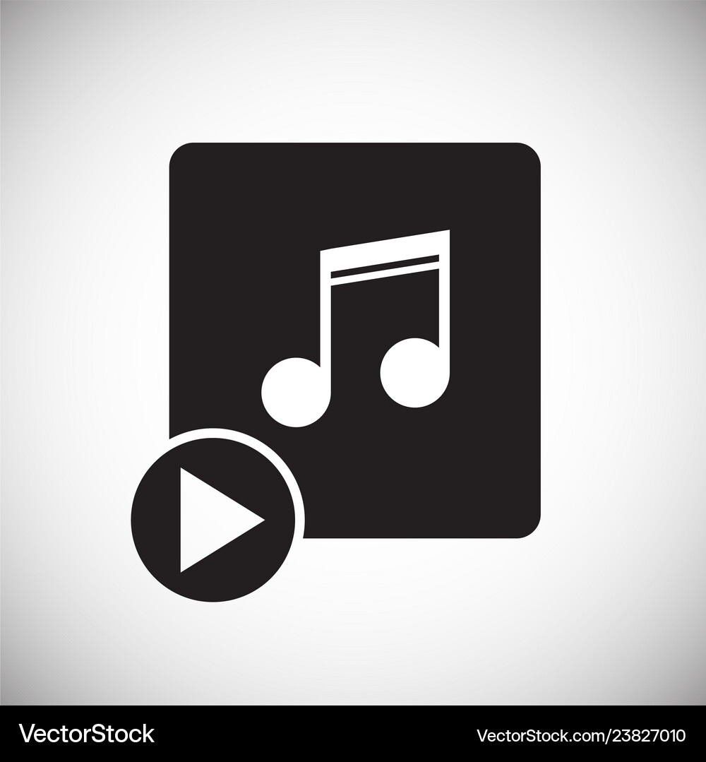 Music icon on white background for graphic and web