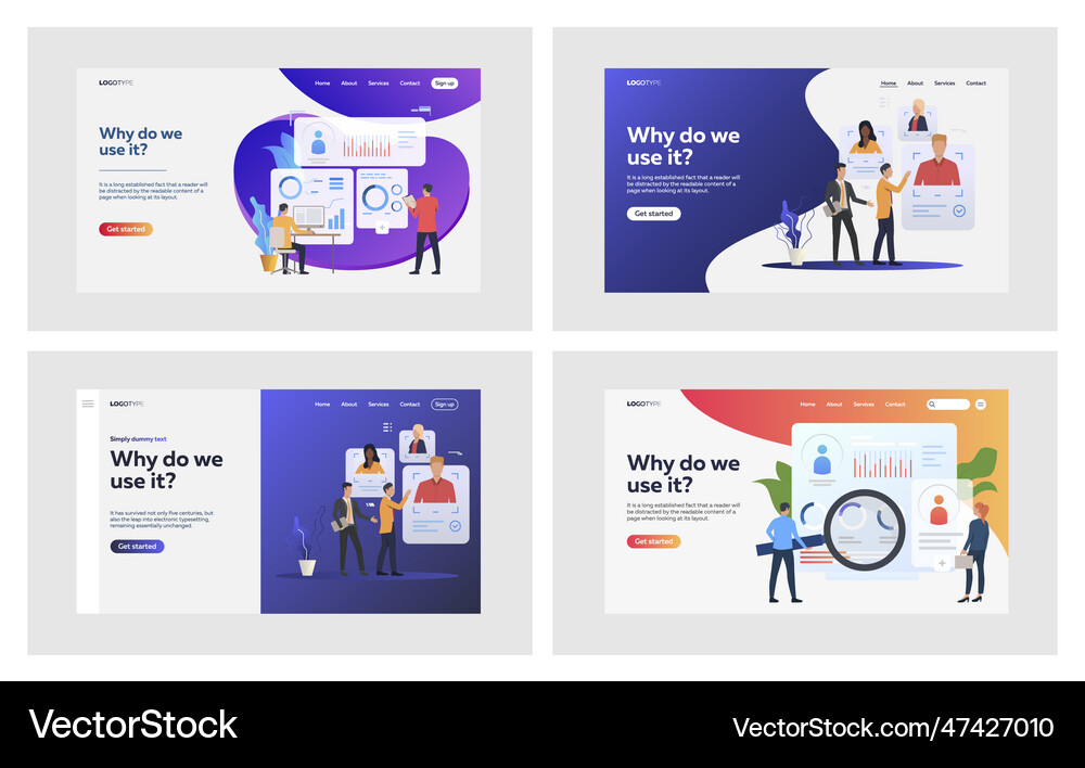 Personnel selection set Royalty Free Vector Image