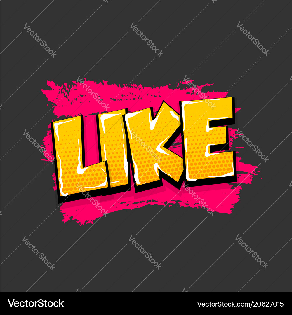 Comic text pop art grunge brush like good Vector Image