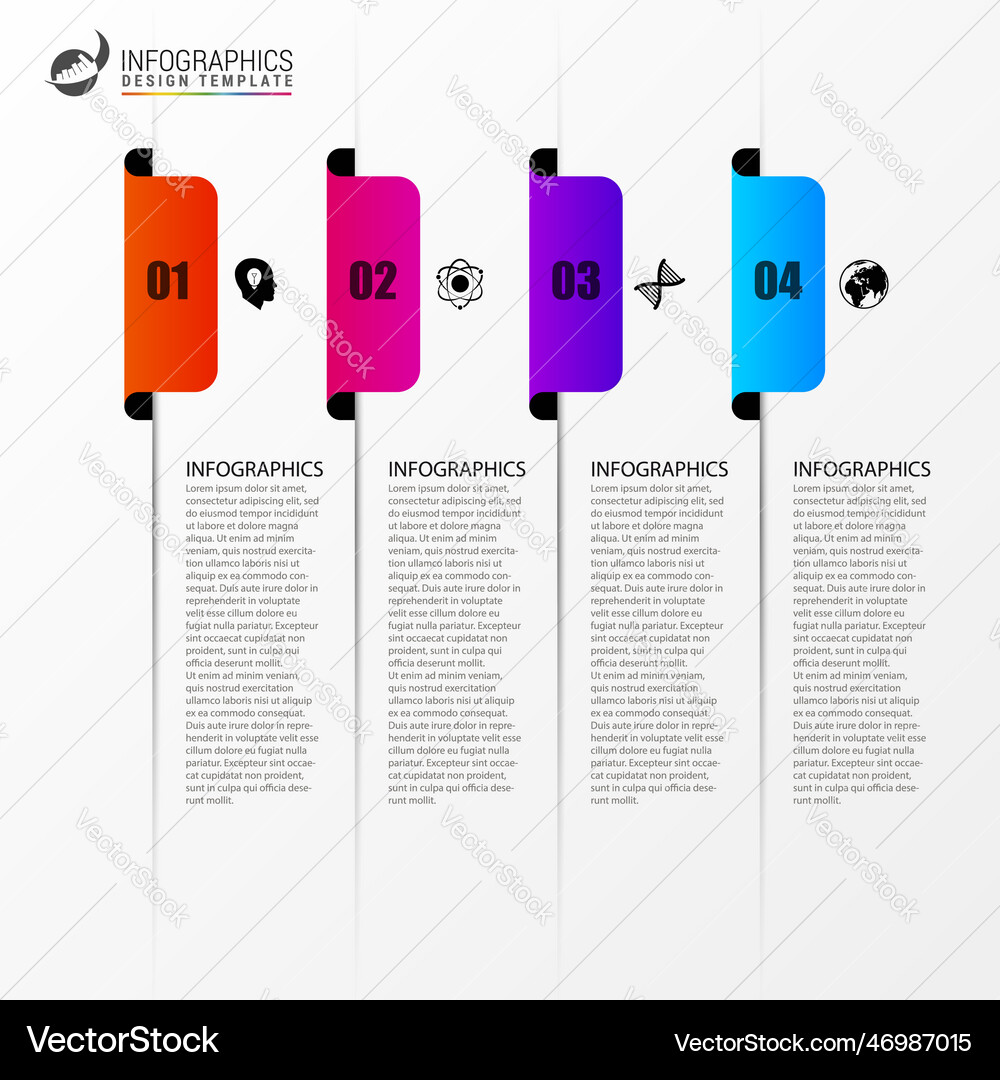 Infographic Template Business Concept With 4 Vector Image