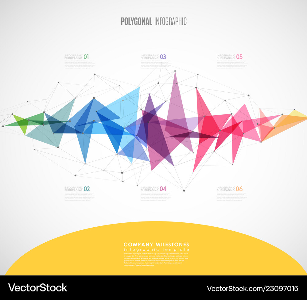 Infographic template with colorful shapes Vector Image