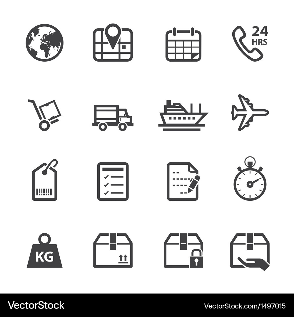 Logistics and shipping icons Royalty Free Vector Image