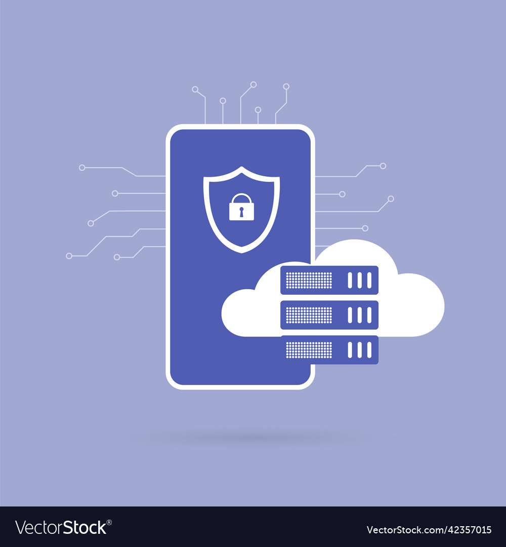 Mobile Cloud Computing Mcc Concept Combination Vector Image