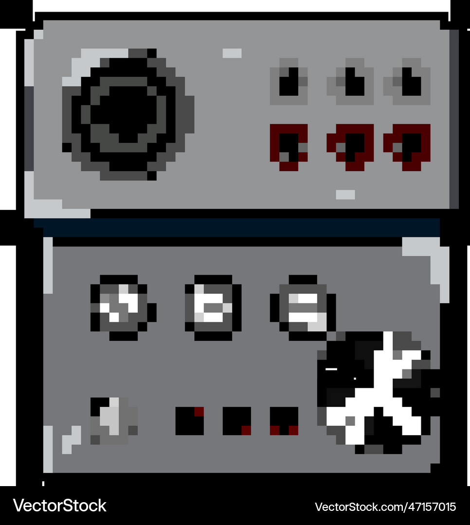 Professional audio mixer game pixel art Royalty Free Vector